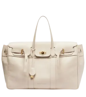Brunello Cucinelli Large Leather Tote Bag - White