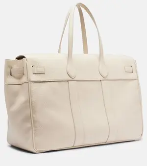 Brunello Cucinelli Large Leather Tote Bag - White