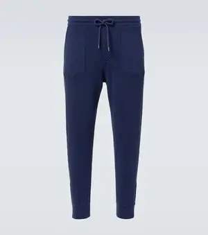 Brunello Cucinelli Cotton Jersey Sweatpants - Blue