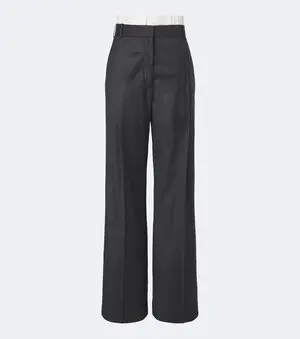 RÓHE Virgin Wool Wide-leg Pants - Grey