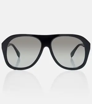 Fendi Baguette Aviator Sunglasses - Black