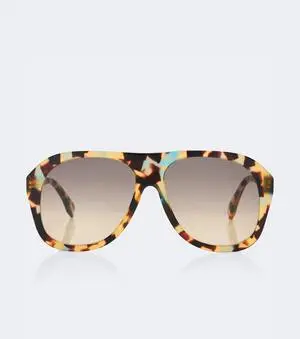 Fendi Baguette Aviator Sunglasses - Brown