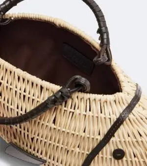 Staud Wicker Top-handle Bag - Beige