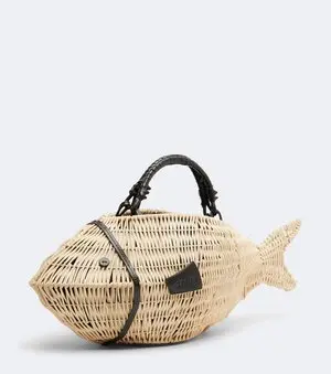 Staud Wicker Top-handle Bag - Beige