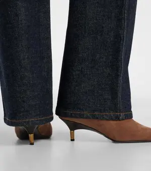 Khaite Bella Suede Ankle Boots