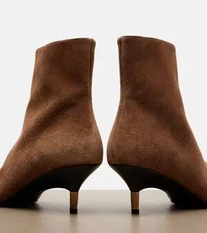 Khaite Bella Suede Ankle Boots