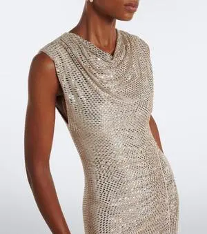 Roland Mouret Embellished Gathered Gown