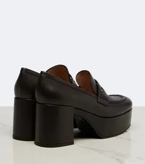 GIANVITO ROSSI Jenna Leather Loafer Pumps