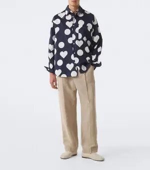 Jacquemus Camargue Polka-dot Cotton Poplin Shirt