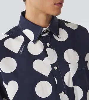 Jacquemus Camargue Polka-dot Cotton Poplin Shirt
