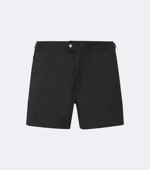 TOM FORD Technical Poplin Swim Trunks - Black