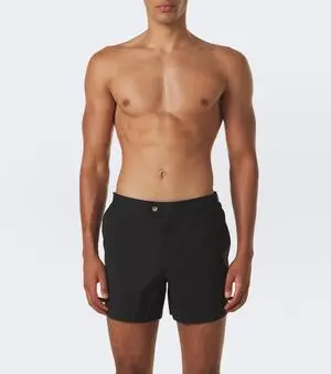 TOM FORD Technical Poplin Swim Trunks - Black