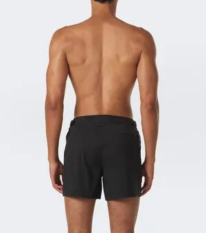 TOM FORD Technical Poplin Swim Trunks - Black
