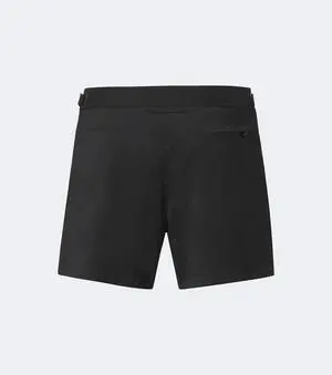 TOM FORD Technical Poplin Swim Trunks - Black