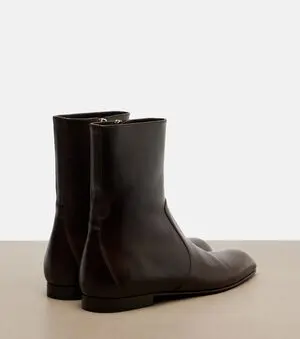 Khaite Colt Leather Ankle Boots