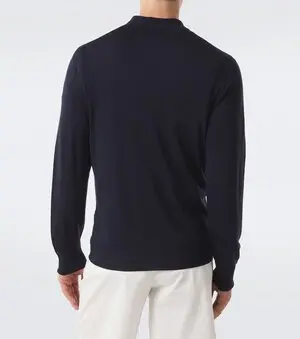 Canali Wool Polo Shirt - Blue