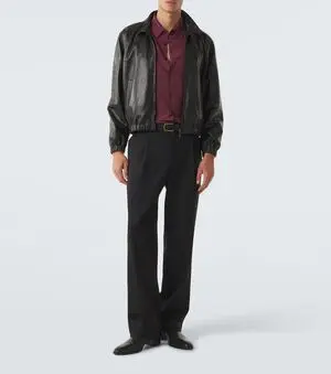 Saint Laurent Leather Blouson Jacket