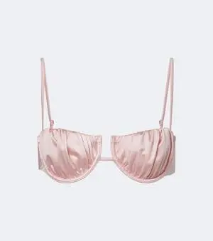 MONTCE Petal Ruched Bikini Top - Pink