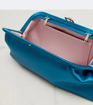 JIMMY CHOO Skylar Satin Clutch - Blue