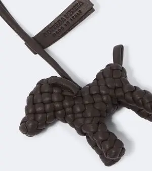 Bottega Veneta Intreccio Nappa Leather Dog Charm