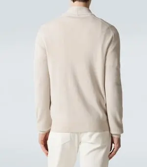 Brioni Cashmere And Wool Shawl Collar Cardigan