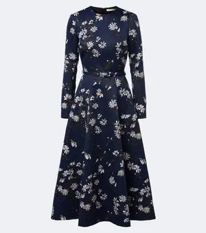 EMILIA WICKSTEAD Capucine Floral Midi Dress - Blue
