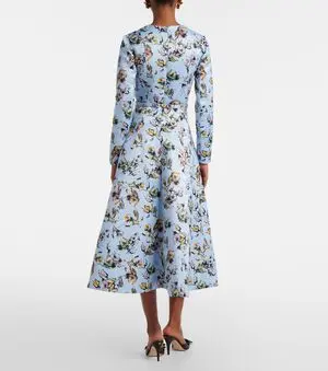 EMILIA WICKSTEAD Capucine Floral Midi Dress - Blue