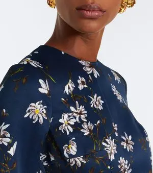 EMILIA WICKSTEAD Capucine Floral Midi Dress - Blue