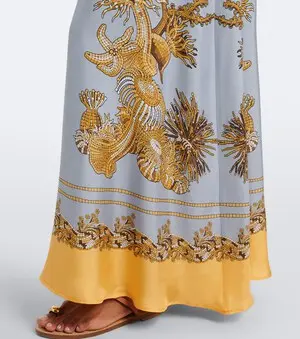 La DoubleJ Sorella' Printed Silk Maxi Dress