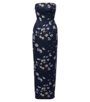 EMILIA WICKSTEAD Floral Bustier Gown - Blue