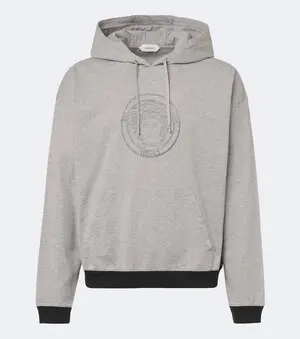 Versace Medusa Cotton Jersey Hoodie - Grey