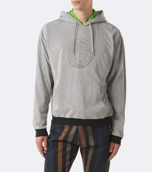 Versace Medusa Cotton Jersey Hoodie - Grey