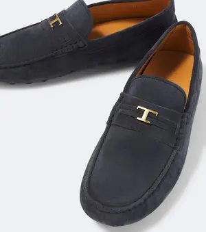 TOD'S Suede Gommino Driving Shoes - Blue