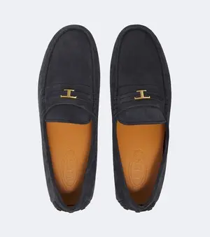 TOD'S Suede Gommino Driving Shoes - Blue