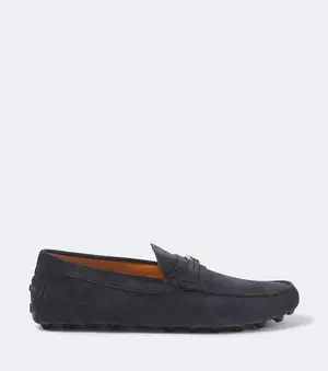 TOD'S Suede Gommino Driving Shoes - Blue