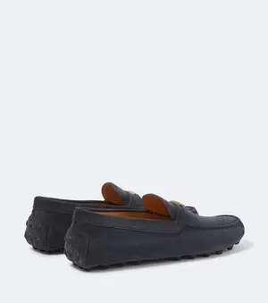 TOD'S Suede Gommino Driving Shoes - Blue