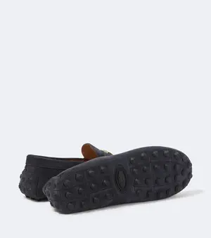 TOD'S Suede Gommino Driving Shoes - Blue