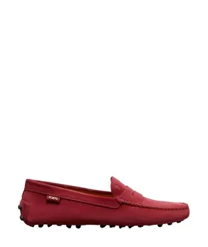 TOD'S Tod's Suede Gommino Driving Shoes Red