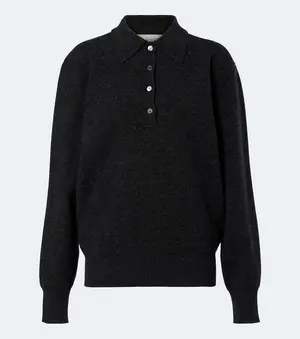 RÓHE Wool, Cashmere, And Silk-blend Polo Sweater - Grey