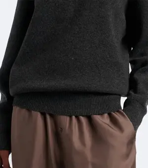 RÓHE Wool, Cashmere, And Silk-blend Polo Sweater - Grey