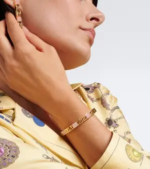 Versace Greca Embellished Bracelet