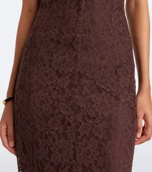 DE LA VALI Laia Cutout Cotton-blend Lace Maxi Dress