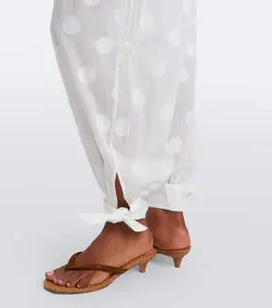 Zimmermann Solstice Polka-dot Cotton Balloon Pants - White
