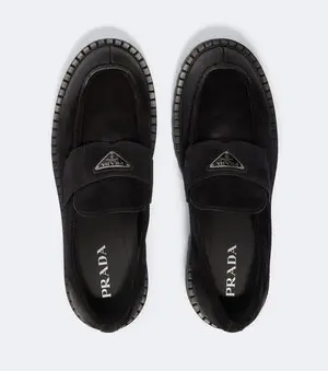 Prada Suede Loafers - Black