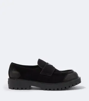 Prada Suede Loafers - Black