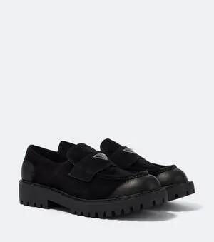 Prada Suede Loafers - Black