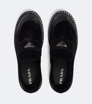 Prada Suede Loafers - Black