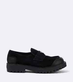Prada Suede Loafers - Black