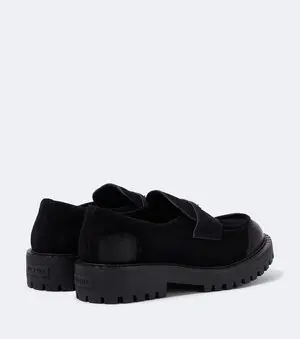 Prada Suede Loafers - Black