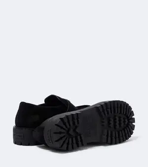 Prada Suede Loafers - Black